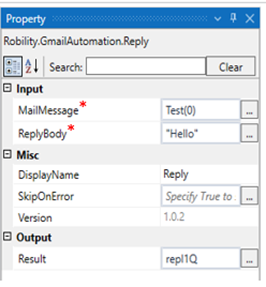Reply | Robility Docs